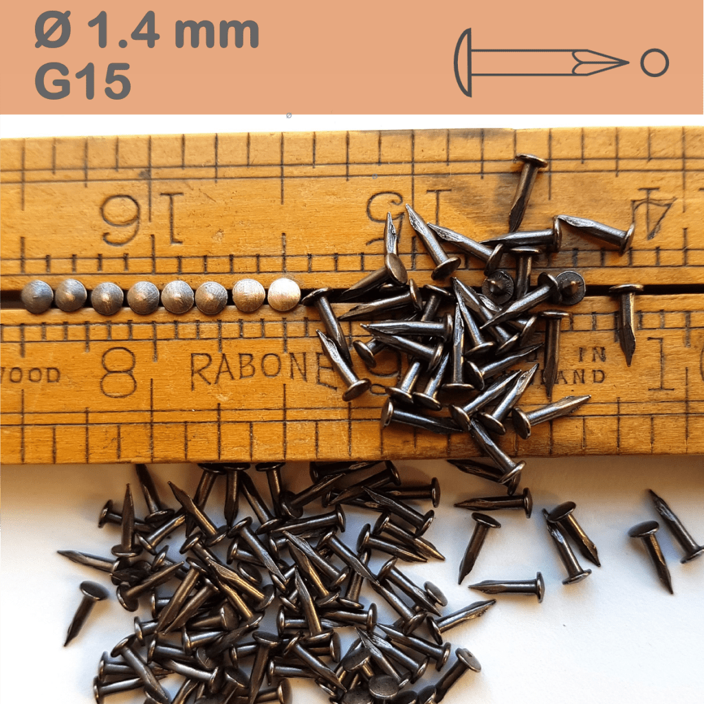 Shiny Brass-Plated Nails Tacks Blackbird Nails Web Shop